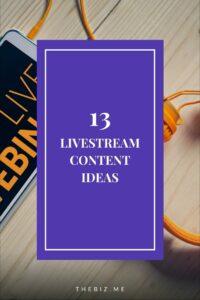 13 Live Stream Content Ideas for Small Businesses - TheBiz